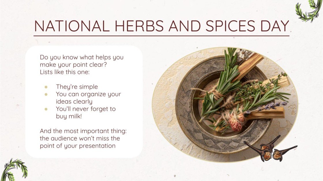 Herb and Spices Day Minitheme | Google Slides & PowerPoint