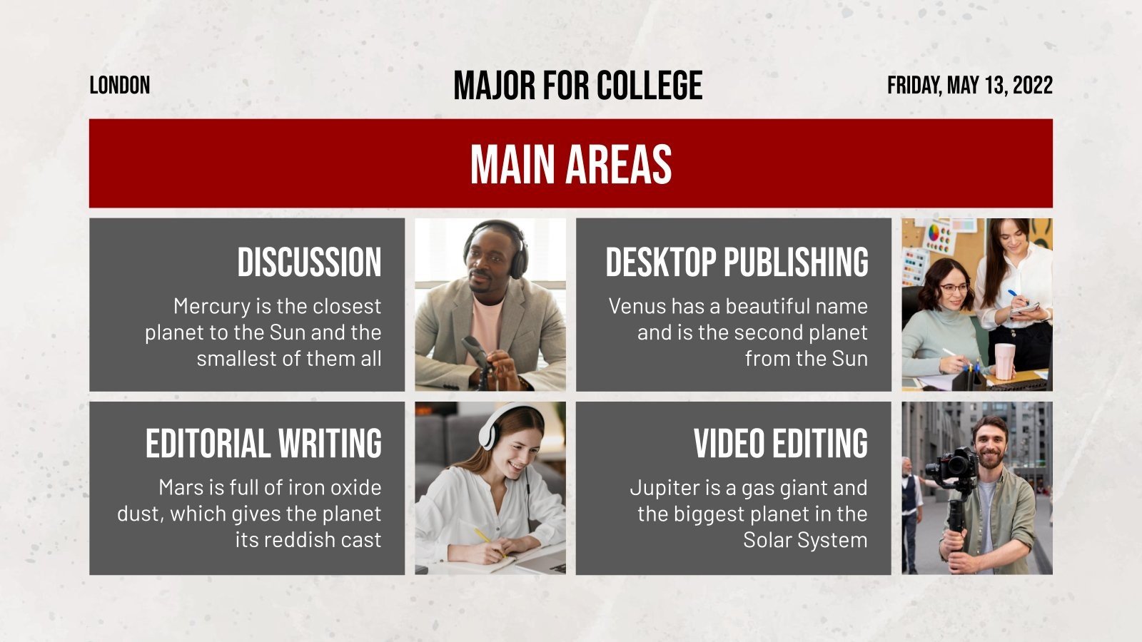 Communications Major: Print Journalism | Google Slides & PPT