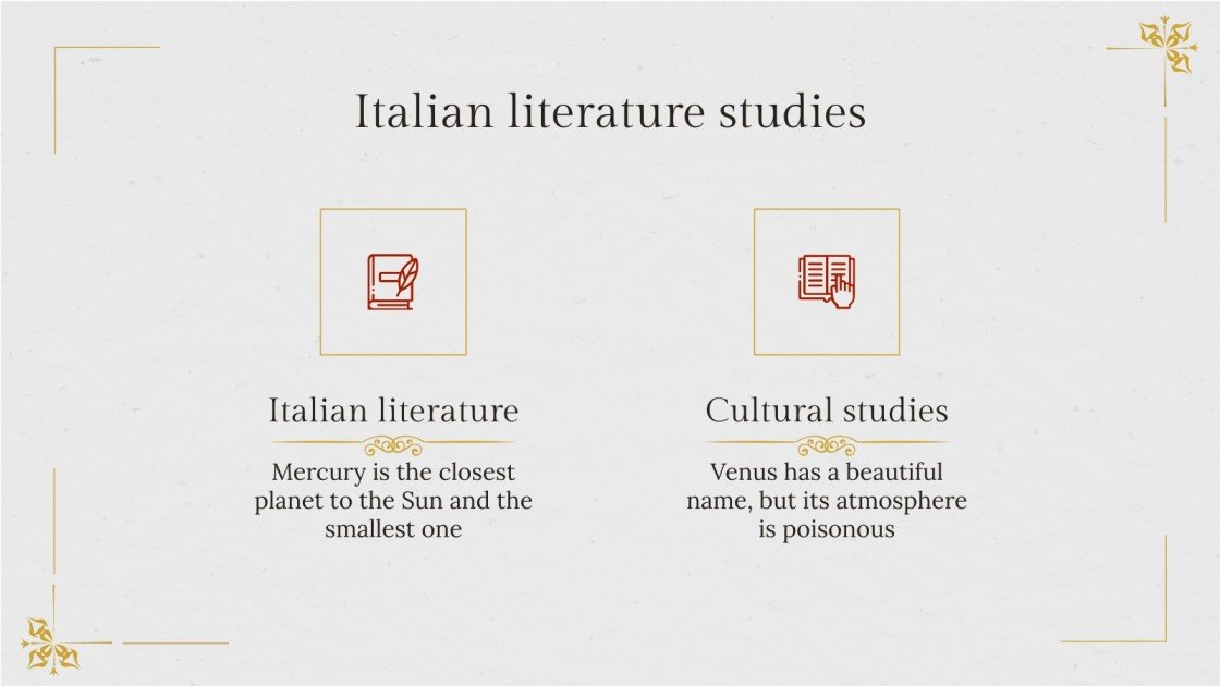Italian Literature | Google Slides & PowerPoint template