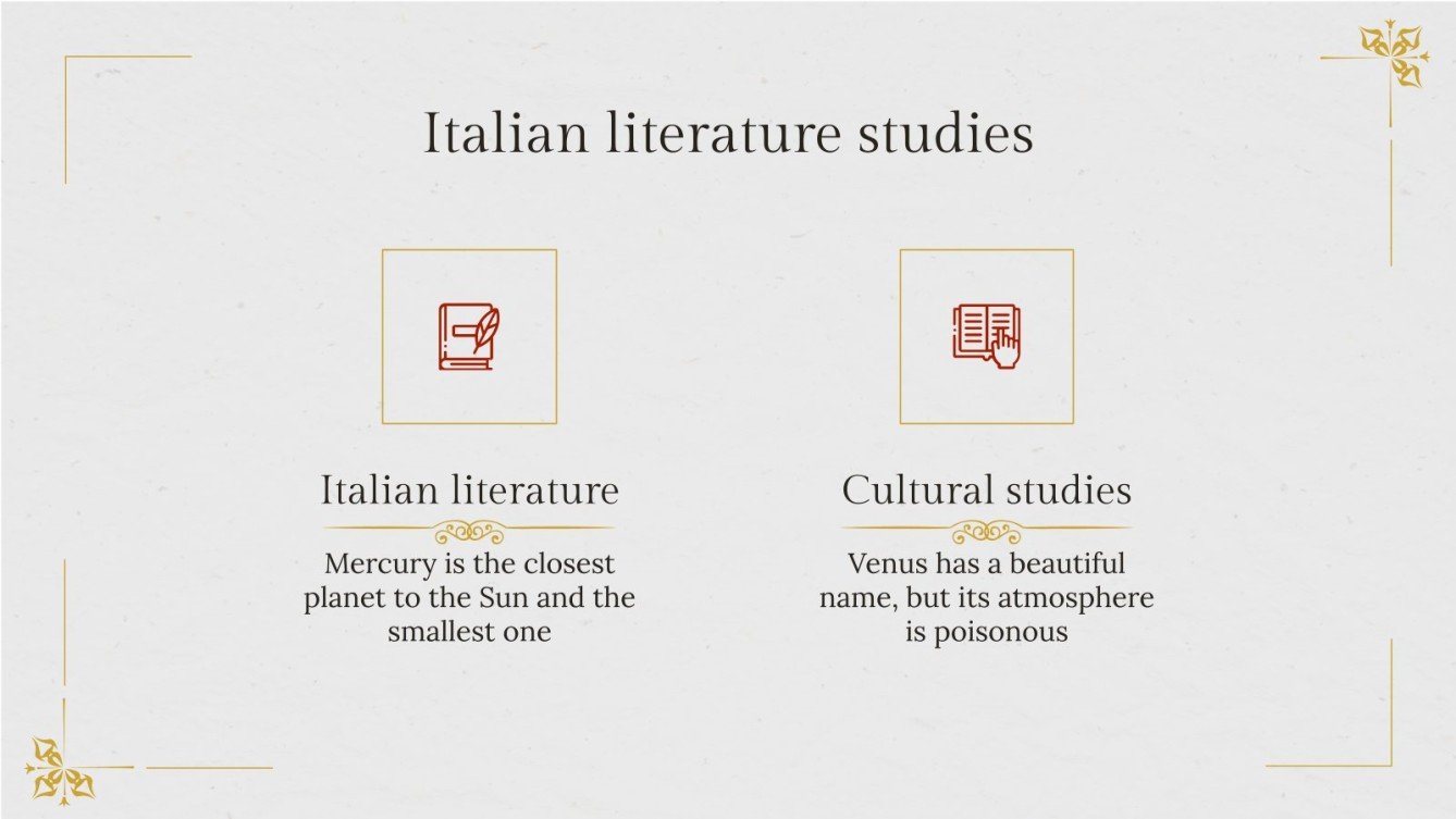 Italian Literature | Google Slides & PowerPoint template