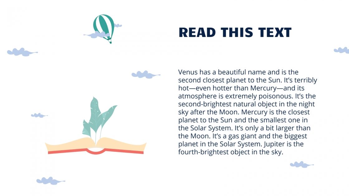 Actividades de comprensión lectora | Tema Google Slides y PPT