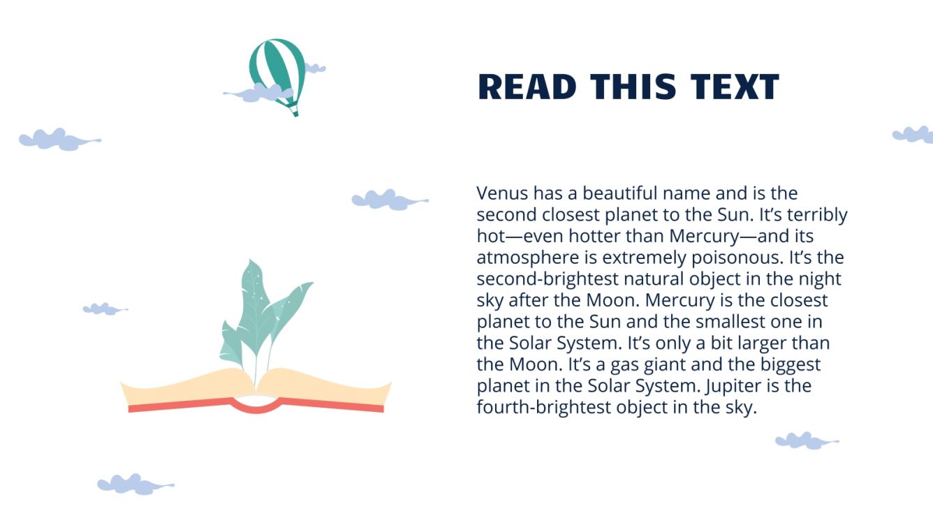 Actividades de comprensión lectora | Tema Google Slides y PPT