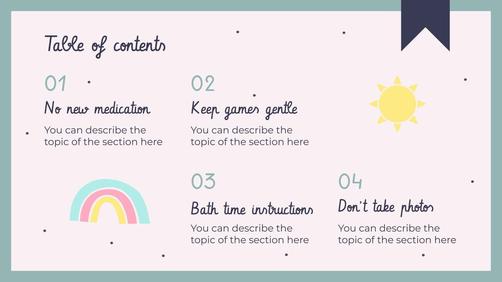 Babysitting Rules Google Slides PowerPoint