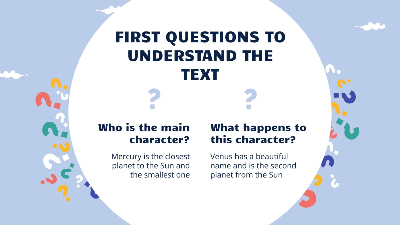 Actividades de comprensión lectora | Tema Google Slides y PPT