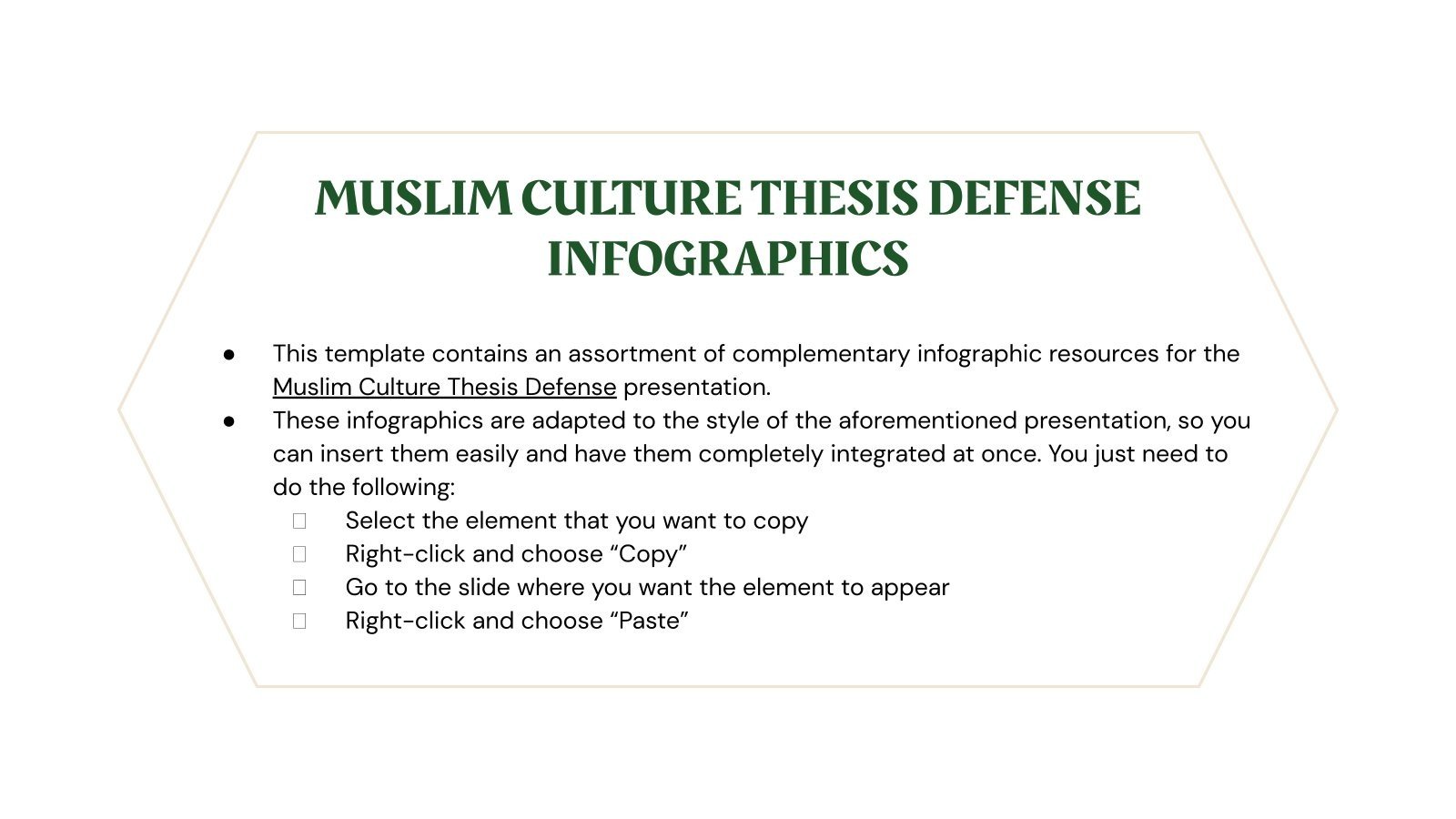 Muslim Culture Thesis Defense Infographics | Google Slides