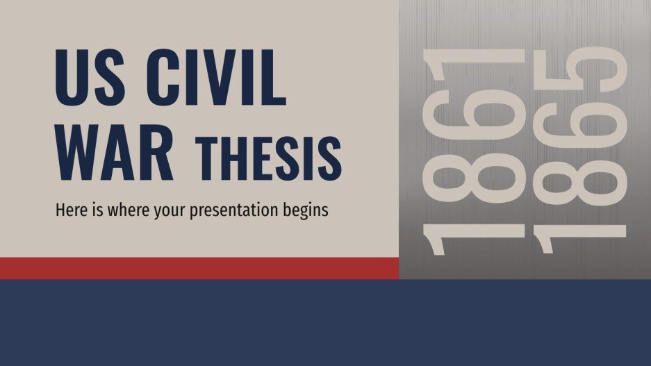 US Civil War Thesis | Google Slides & PowerPoint Template