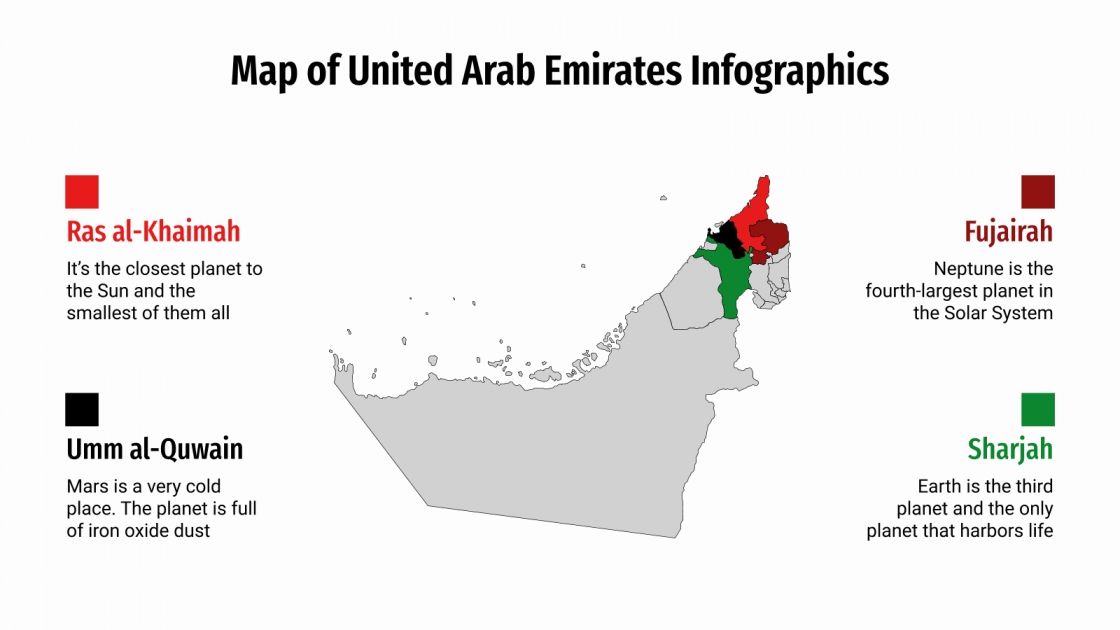 Map of UAE Infographics for Google Slides & PowerPoint