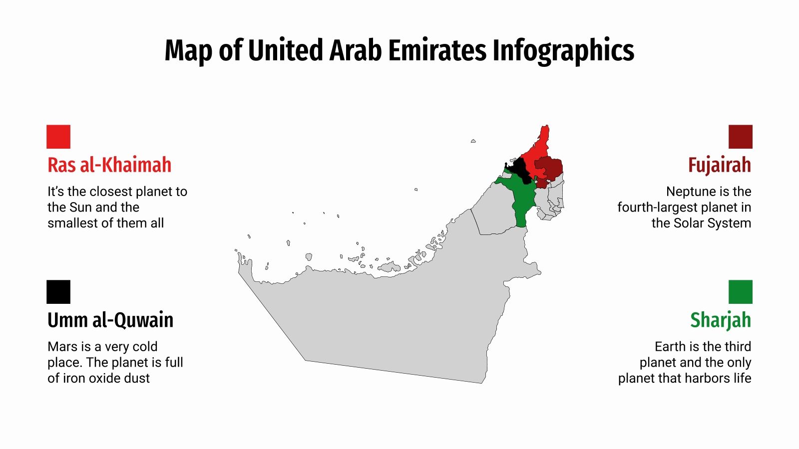 Map of UAE Infographics for Google Slides & PowerPoint