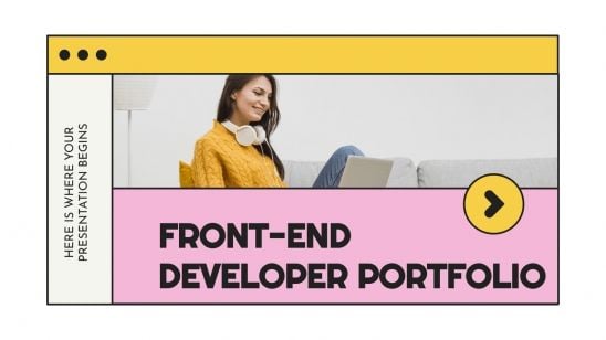 Front-End Developer Portfolio Google Slides & PPT template