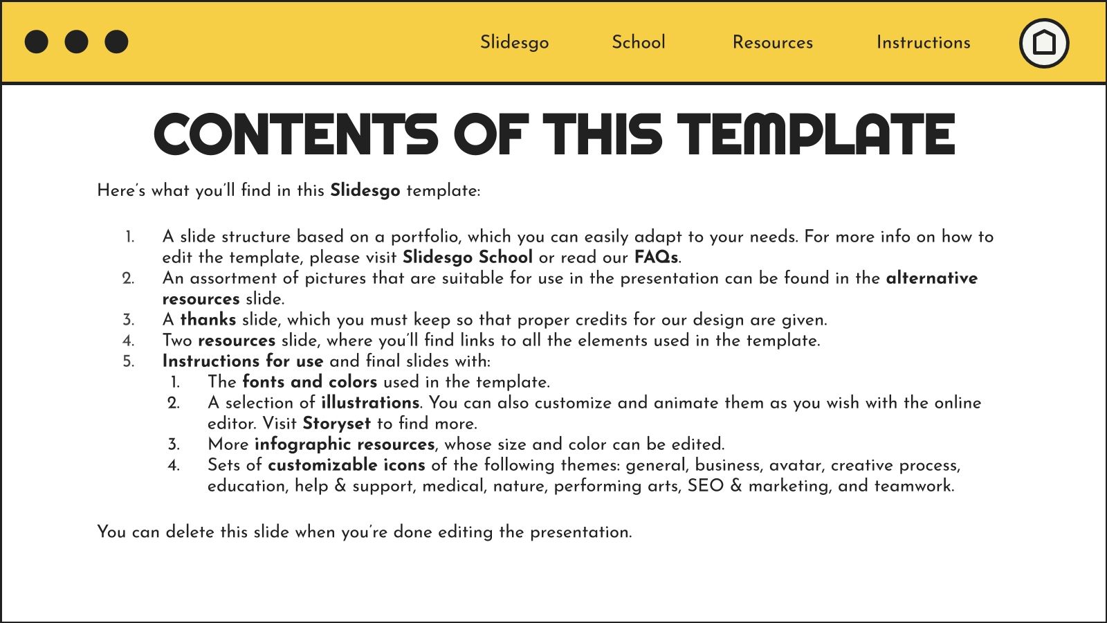 Front-End Developer Portfolio Google Slides & PPT template