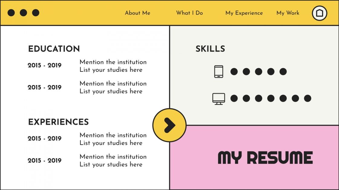 Front-End Developer Portfolio Google Slides & PPT template