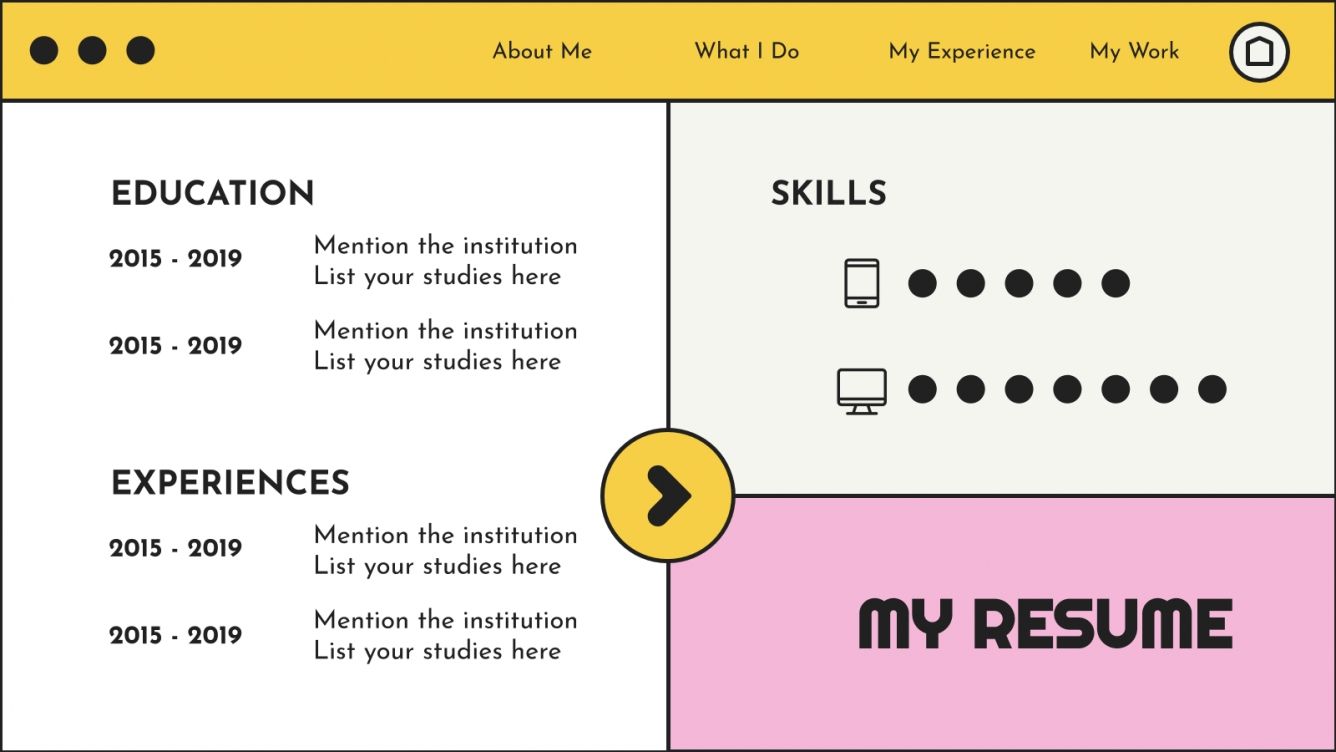 Front-End Developer Portfolio Google Slides & PPT template