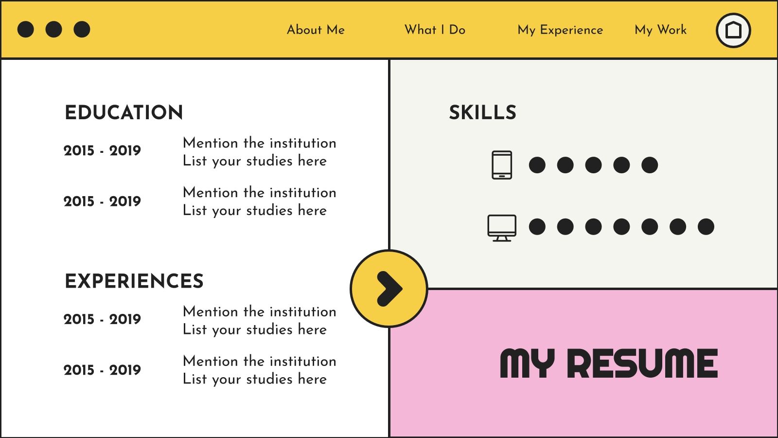 Front-End Developer Portfolio Google Slides & PPT template