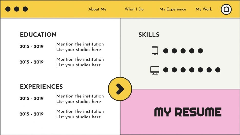 Front-End Developer Portfolio Google Slides & PPT template