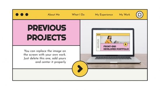 Portfólio de desenvolvedor de front-end | Tema do Google Slides e PPT