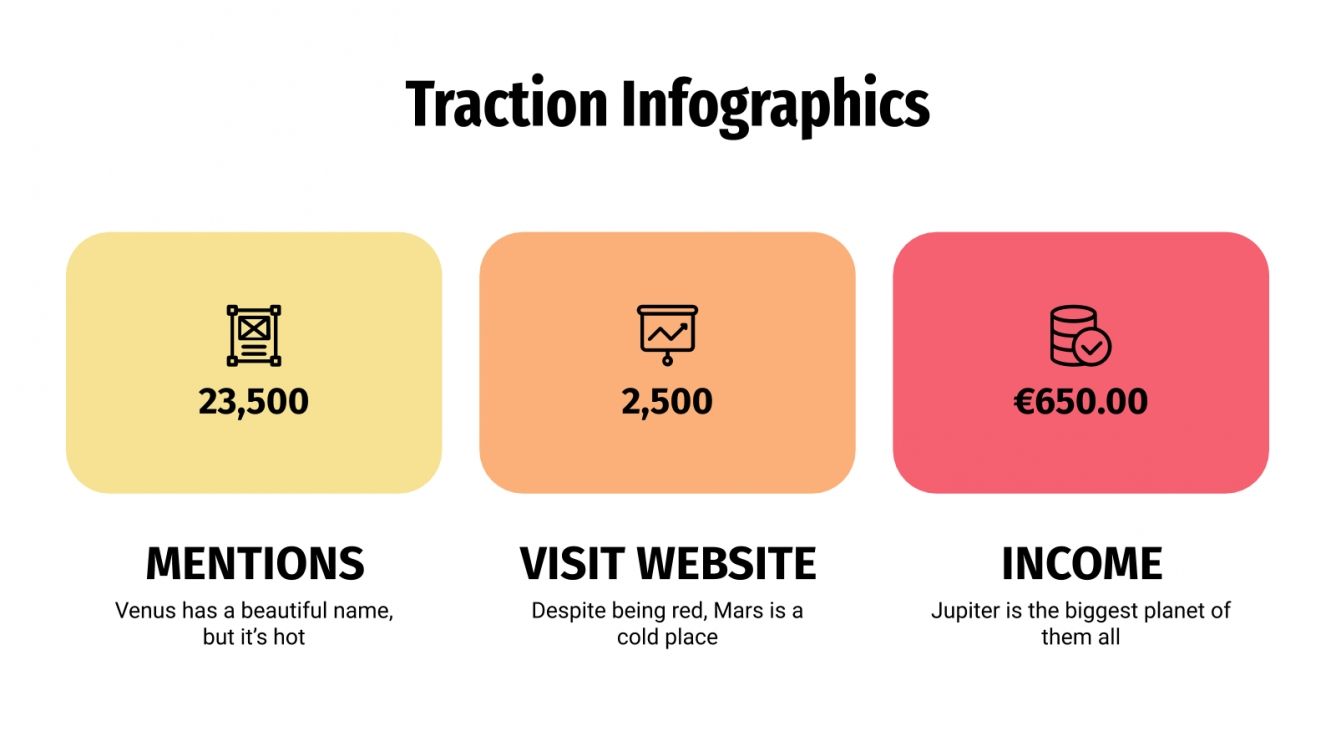 Present your data in a visual way with this Traction Infographics ...