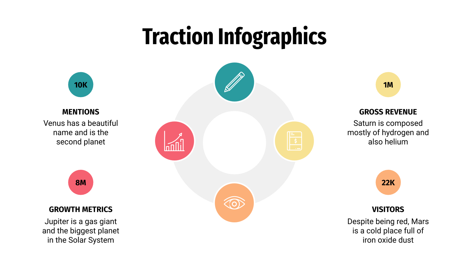 Present your data in a visual way with this Traction Infographics ...