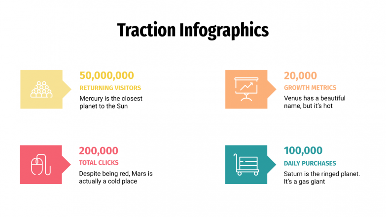 Present your data in a visual way with this Traction Infographics ...