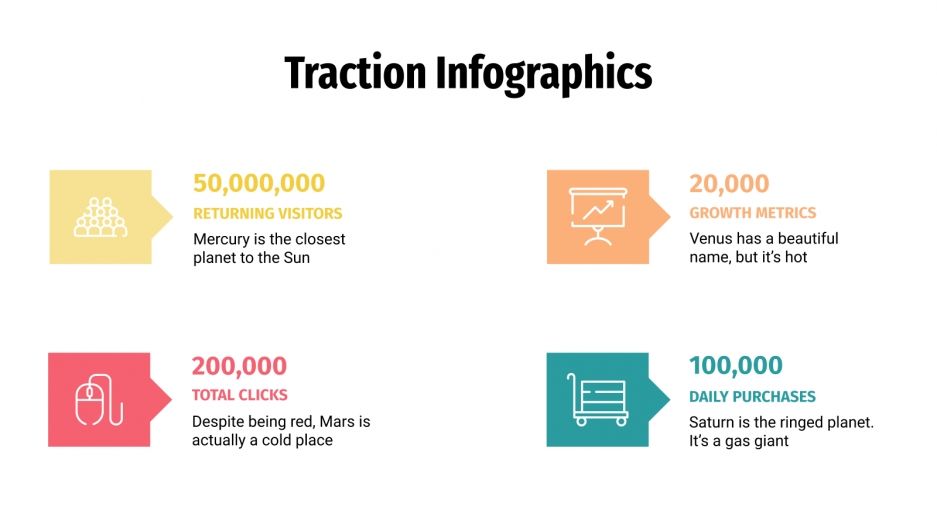 Present your data in a visual way with this Traction Infographics ...