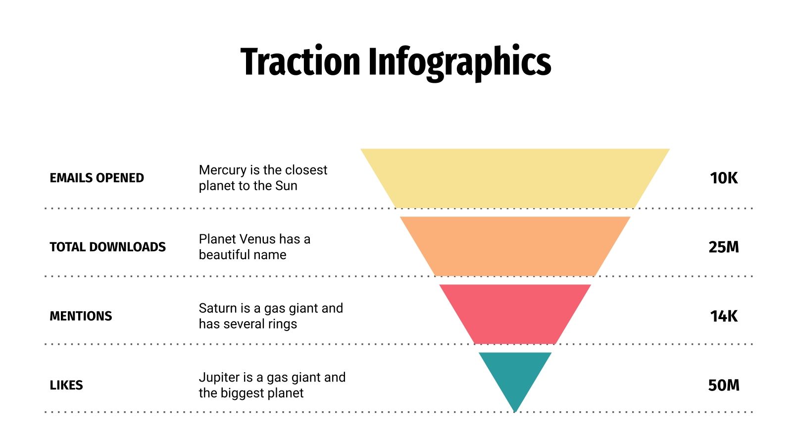 Present your data in a visual way with this Traction Infographics ...
