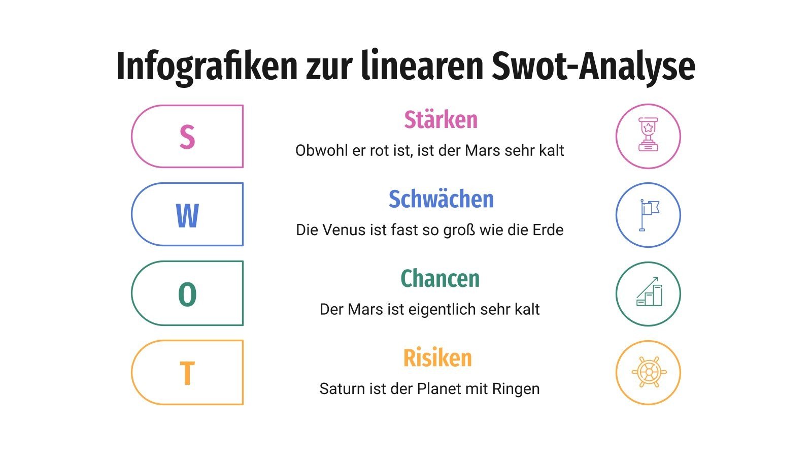 Linear SWOT Analysis Infographics | Google Slides & PPT