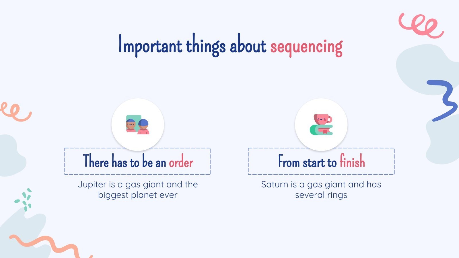 Cours pour la maternelle: Les séquences | Google Slides & PPT