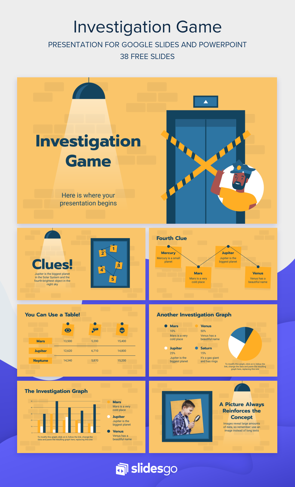 Investigation Game Google Slides & PowerPoint template