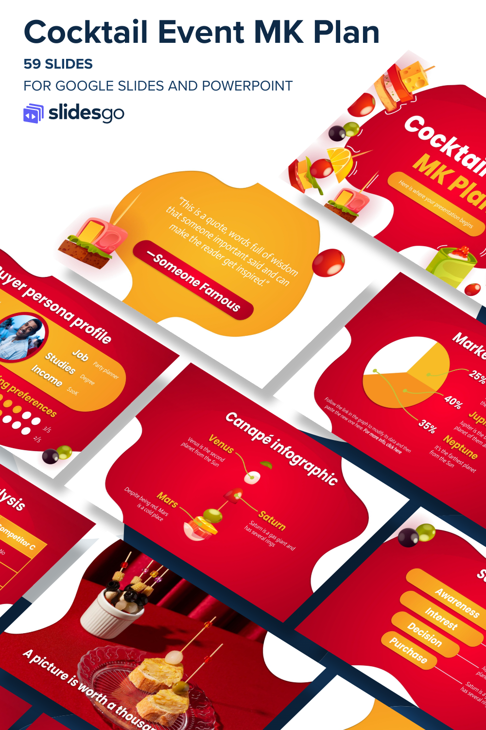 Cocktail Event MK Plan | Google Slides & PowerPoint
