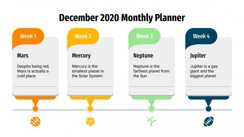 December Monthly Planner Infographics for Google Slides & PPT