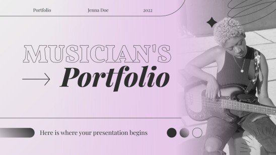 Musician's Portfolio | Google Slides & PowerPoint template