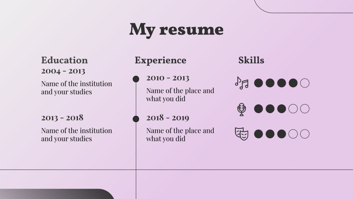 Musician's Portfolio | Google Slides & PowerPoint template