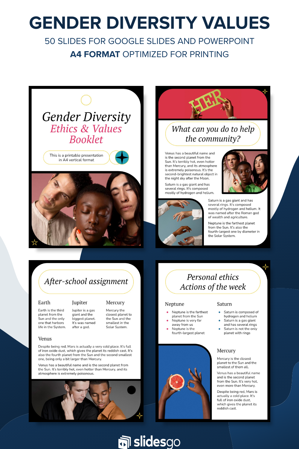 Gender Diversity Ethics & Values Booklet | Google Slides & PPT
