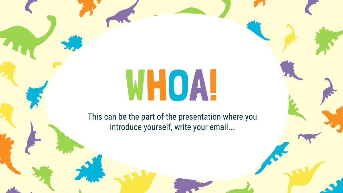 Dinosaur Pattern Google Slides and PowerPoint template
