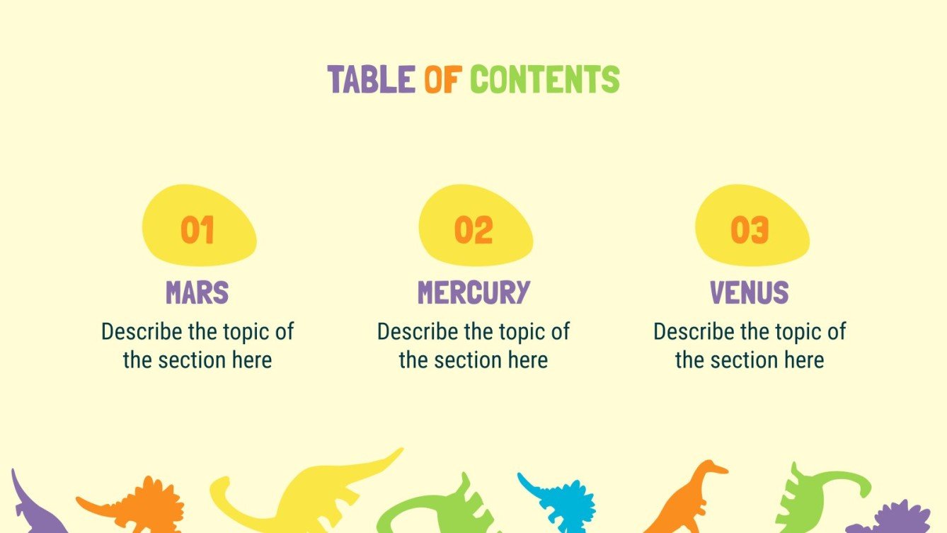 Dinosaur Pattern Google Slides and PowerPoint template