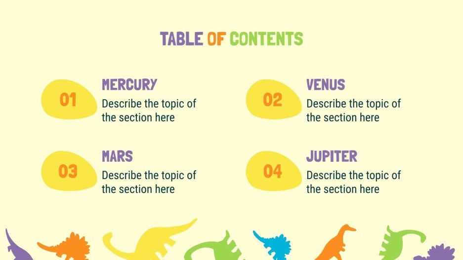 Dinosaur Pattern Google Slides and PowerPoint template