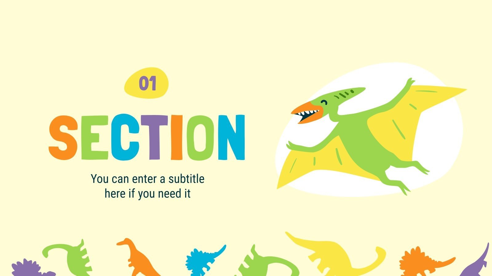 Dinosaur Pattern Google Slides and PowerPoint template