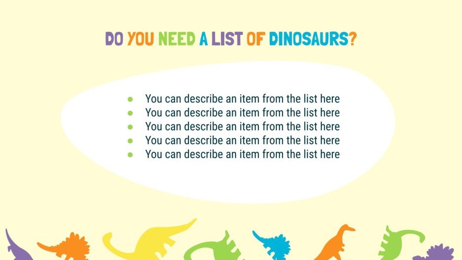 Dinosaur Pattern Google Slides and PowerPoint template