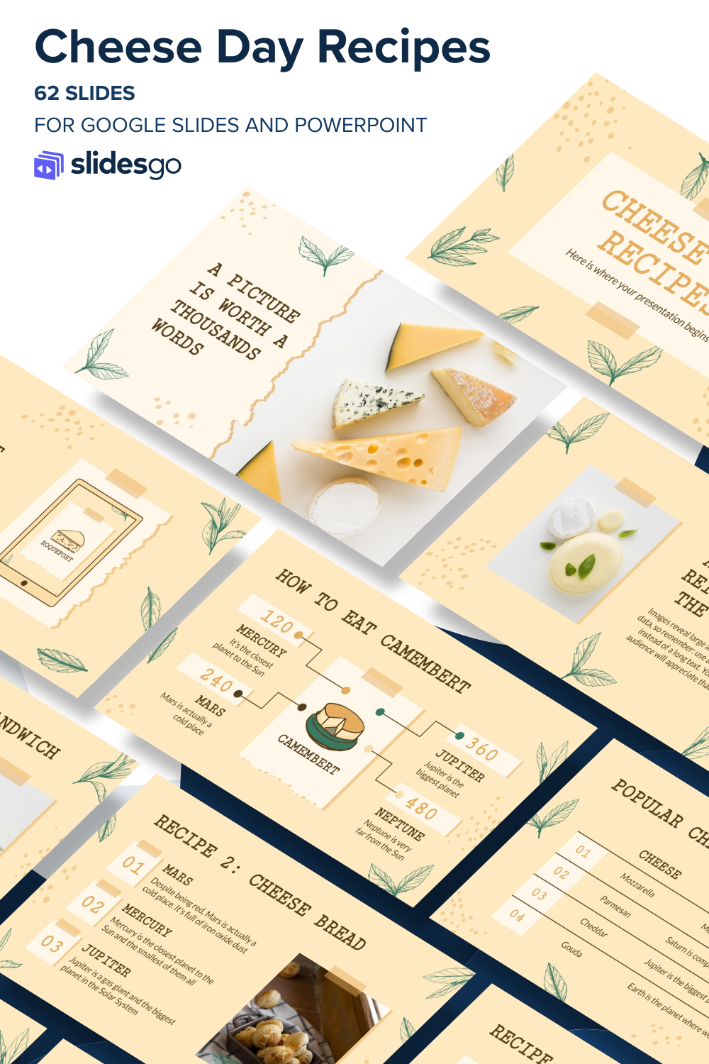 Cheese Day Recipes | Google Slides & PowerPoint