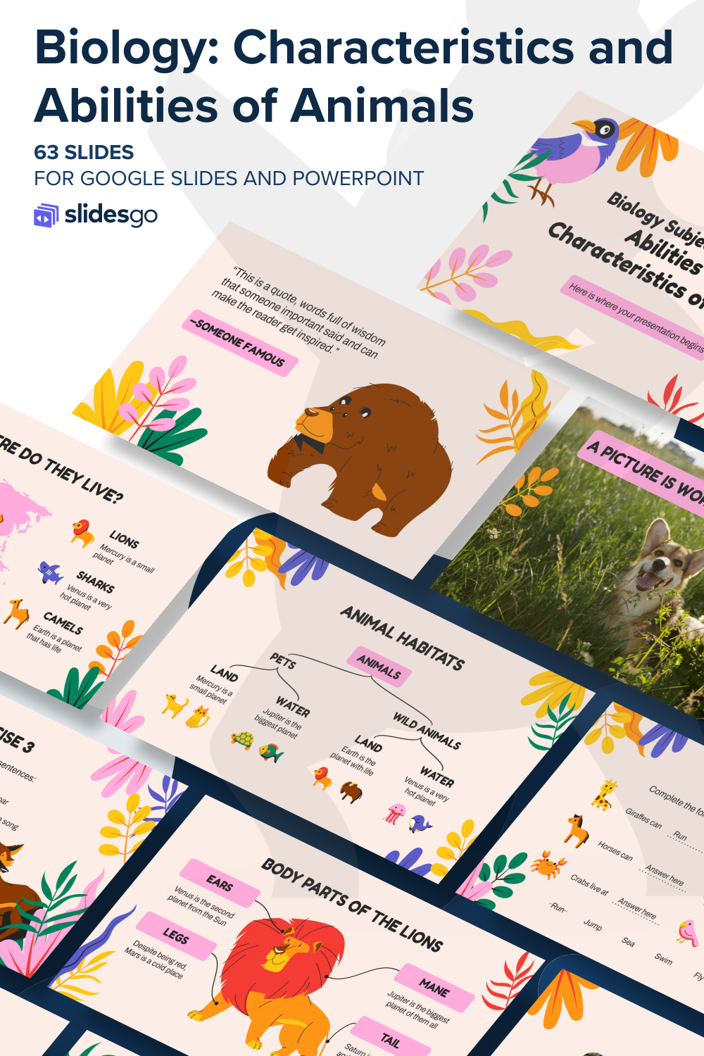 Abilities and Characteristics of Animals | Google Slides & PPT