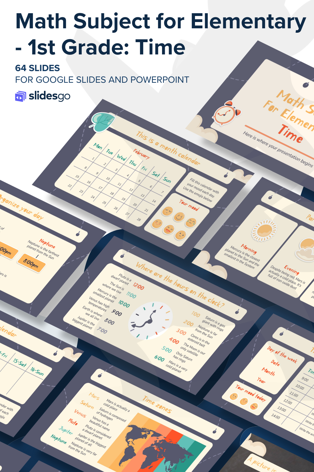 Math for 1st Grade: Time | Google Slides & PPT