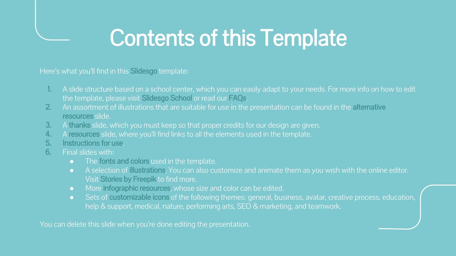 Middle School Center Google Slides & PowerPoint template