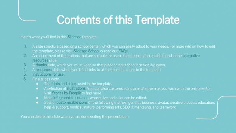 Middle School Center Google Slides & PowerPoint template