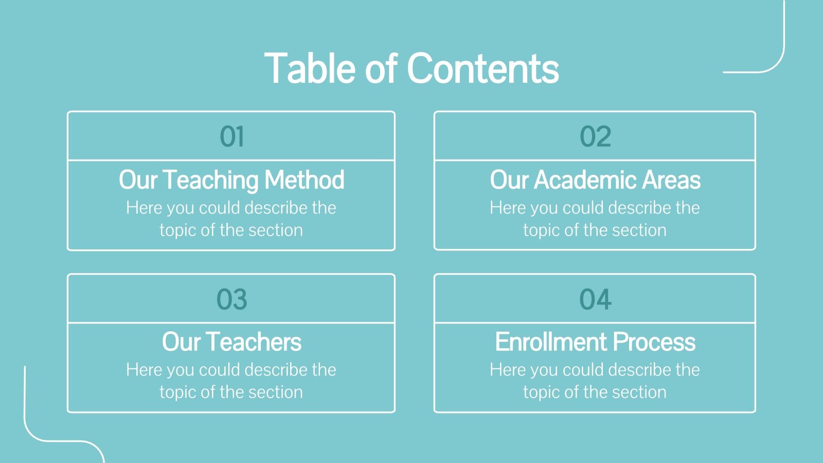 Middle School Center Google Slides & PowerPoint template