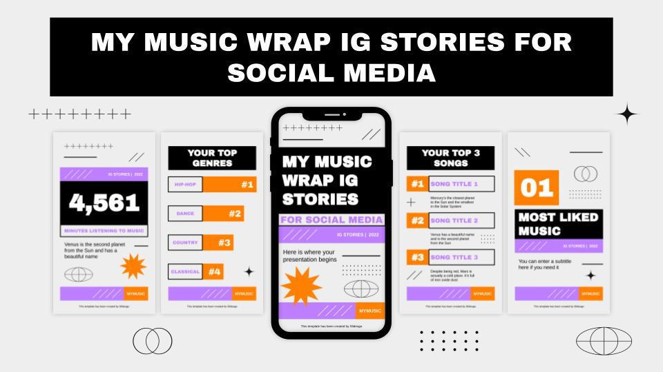My Music Wrap IG Stories for Social Media | Google Slides & PPT