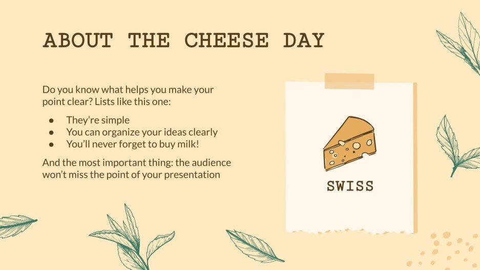 Cheese Day Recipes | Google Slides & PowerPoint