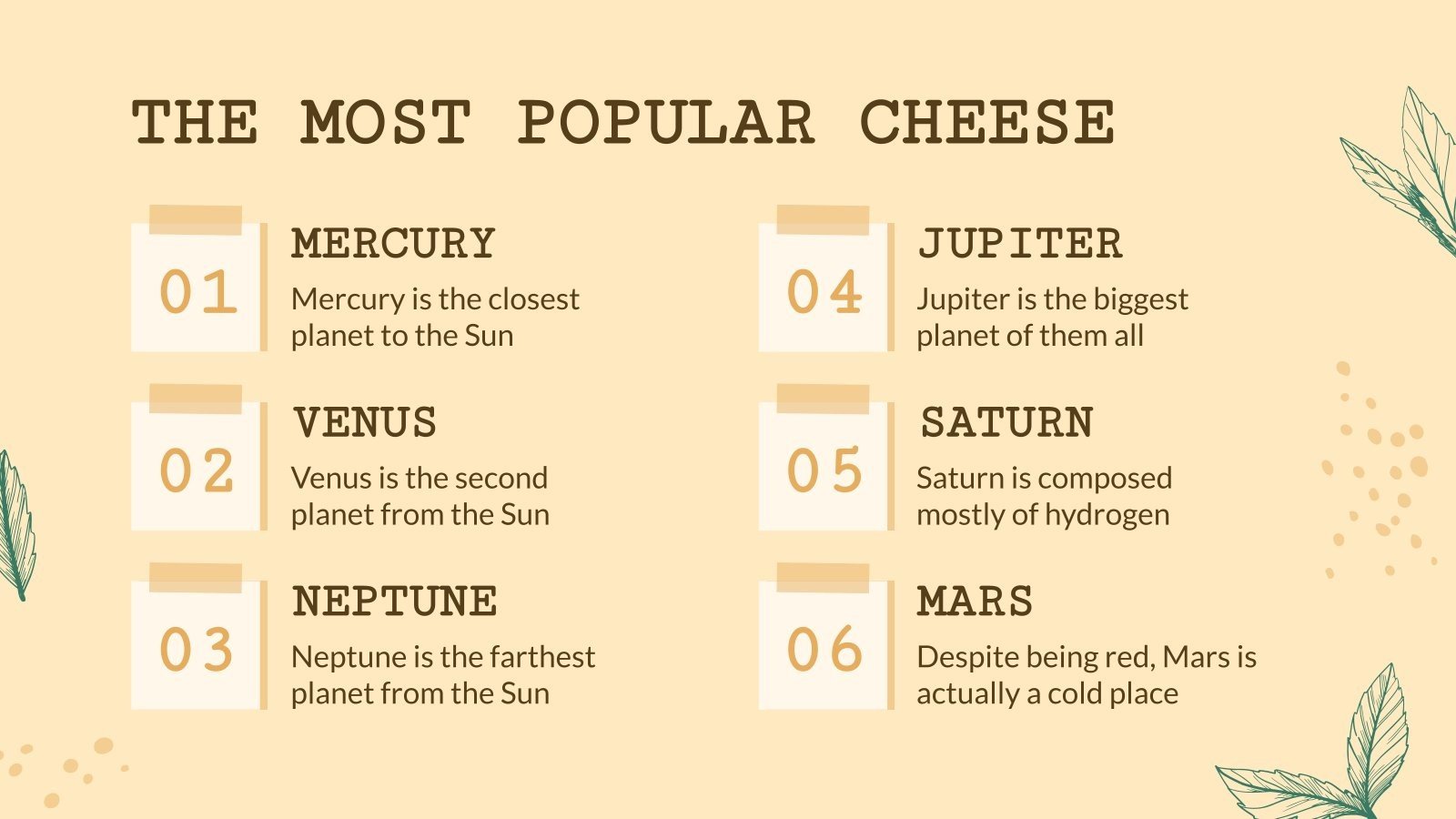 Cheese Day Recipes | Google Slides & PowerPoint