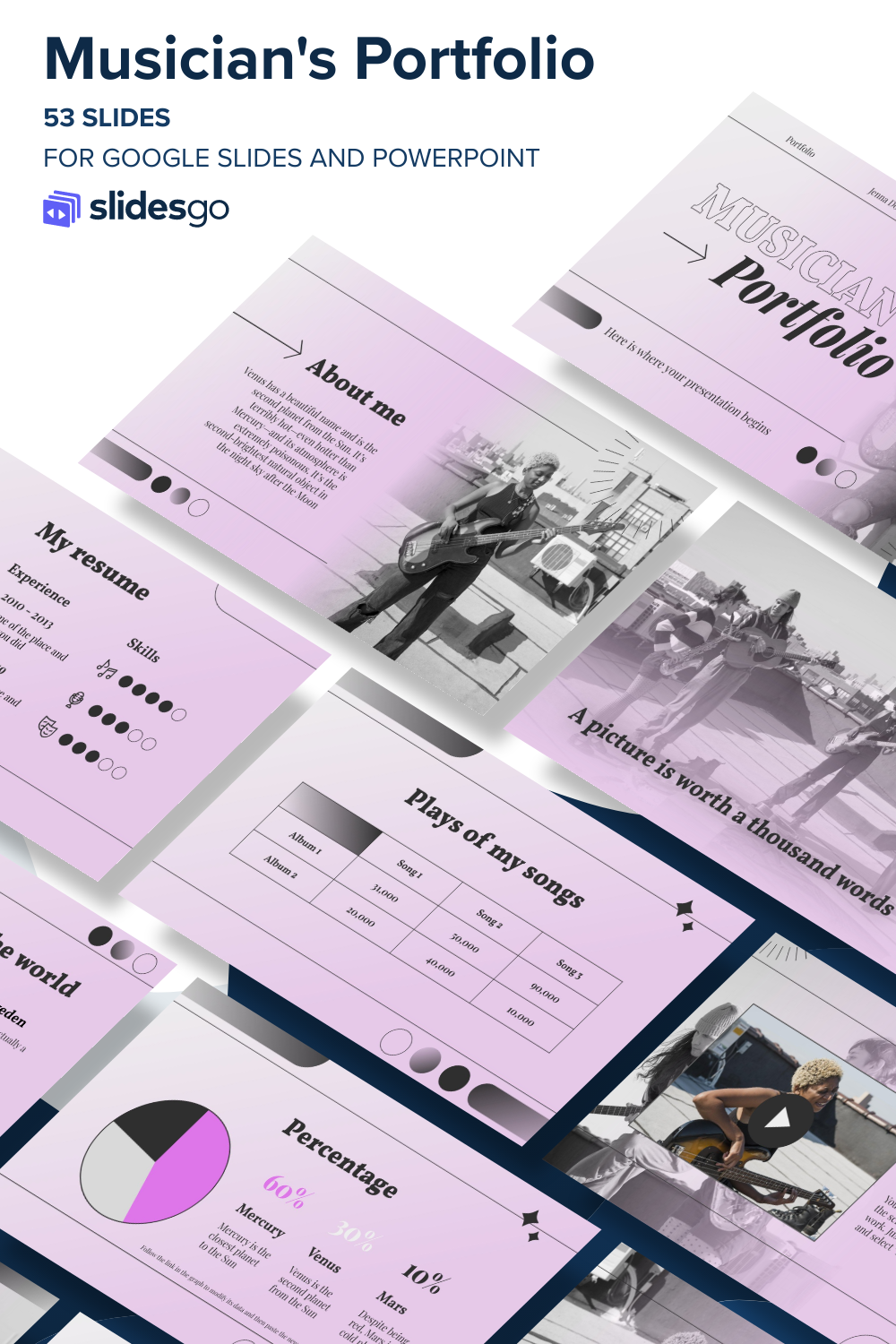 Musician's Portfolio | Google Slides & PowerPoint template