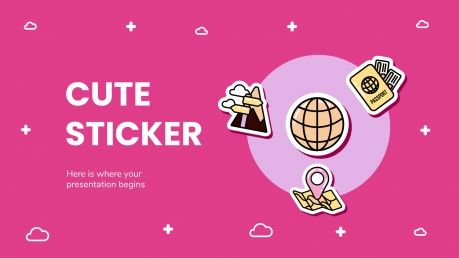 Cute Sticker Google Slides theme & PowerPoint template