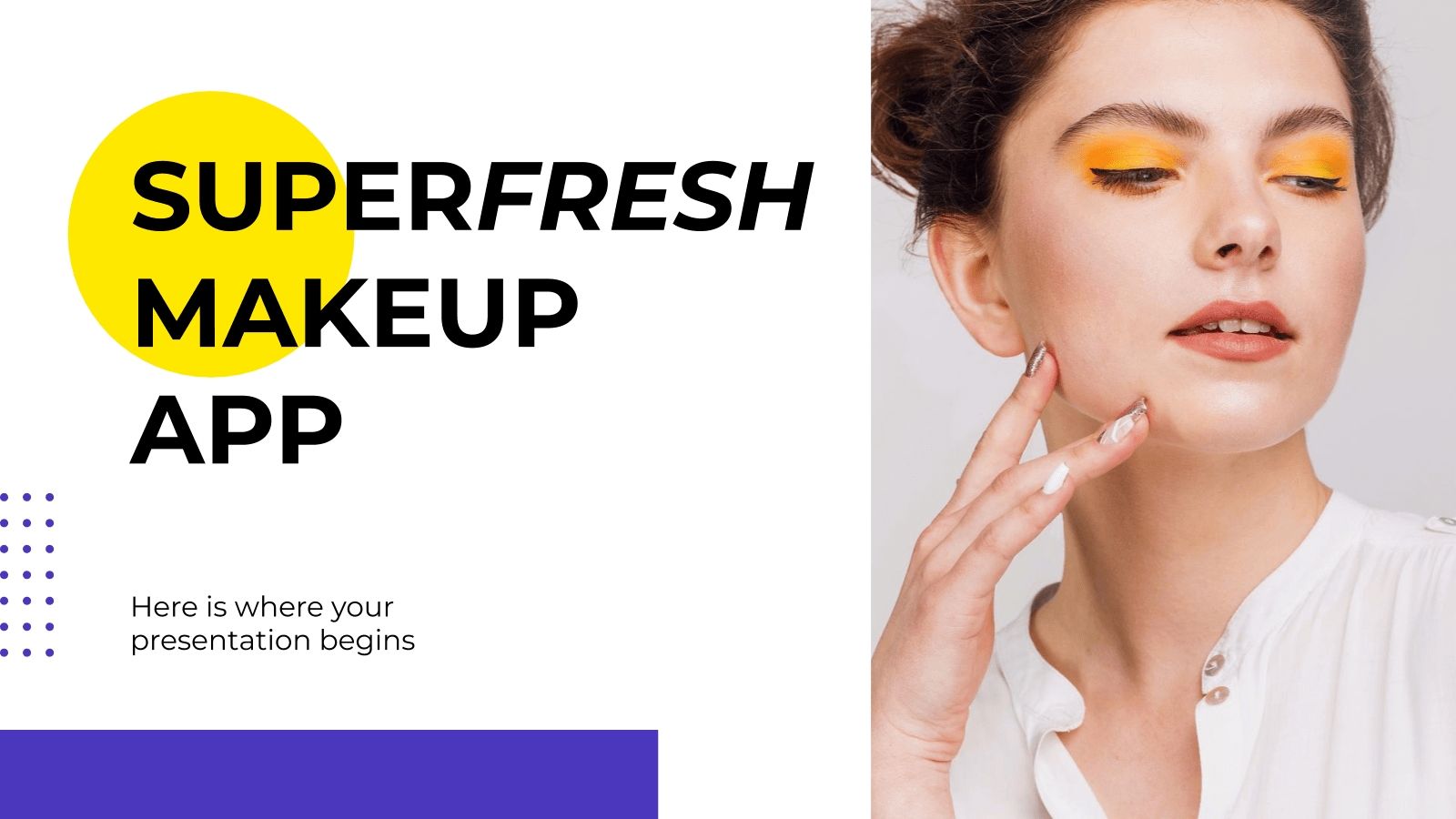Super Fresh Makeup Shop App | Google Slides & PowerPoint