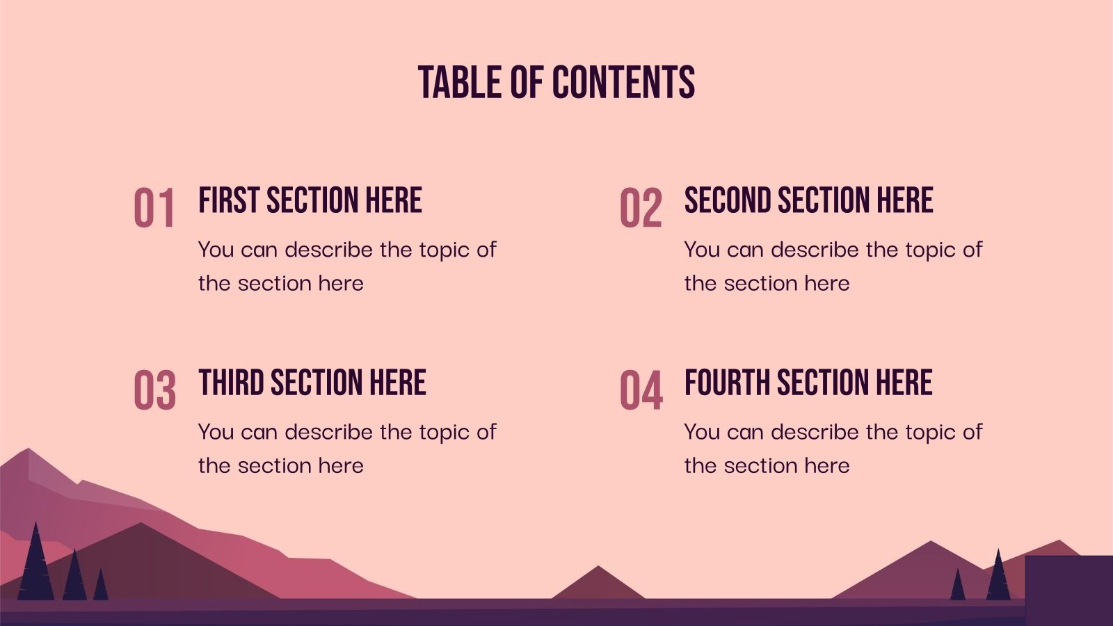 Mountain Backgrounds Google Slides & PowerPoint template